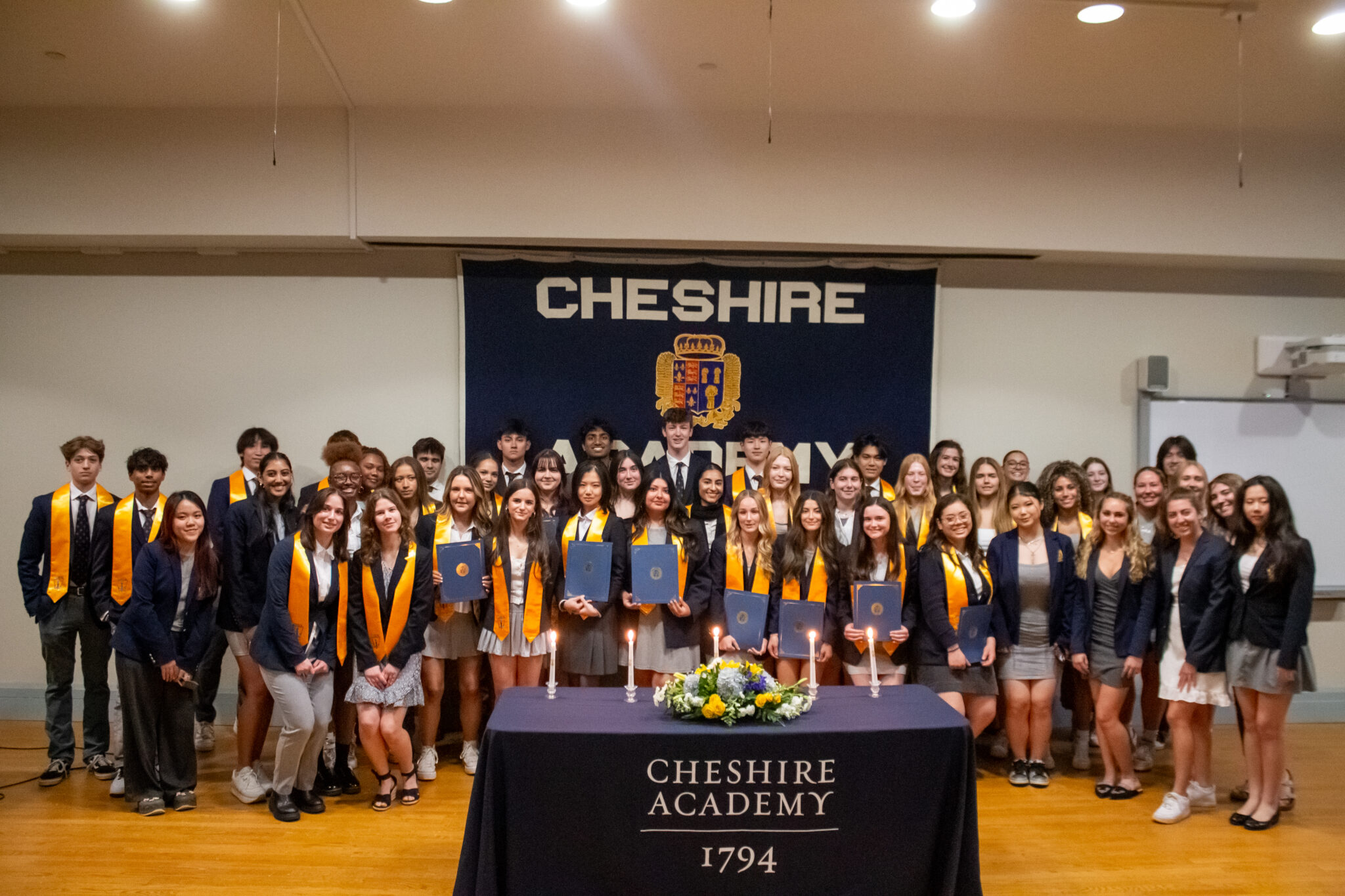 NHS Inducts 25 New Members in April Ceremony - Cheshire Academy